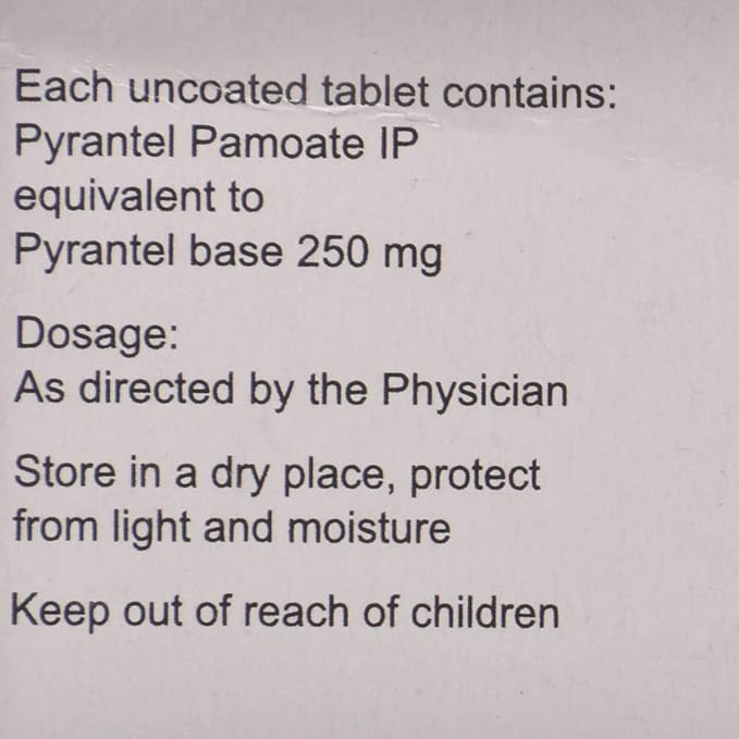 Pyrantel pamoate 250mg (Nemocid 250Tablet) - antiparas.com